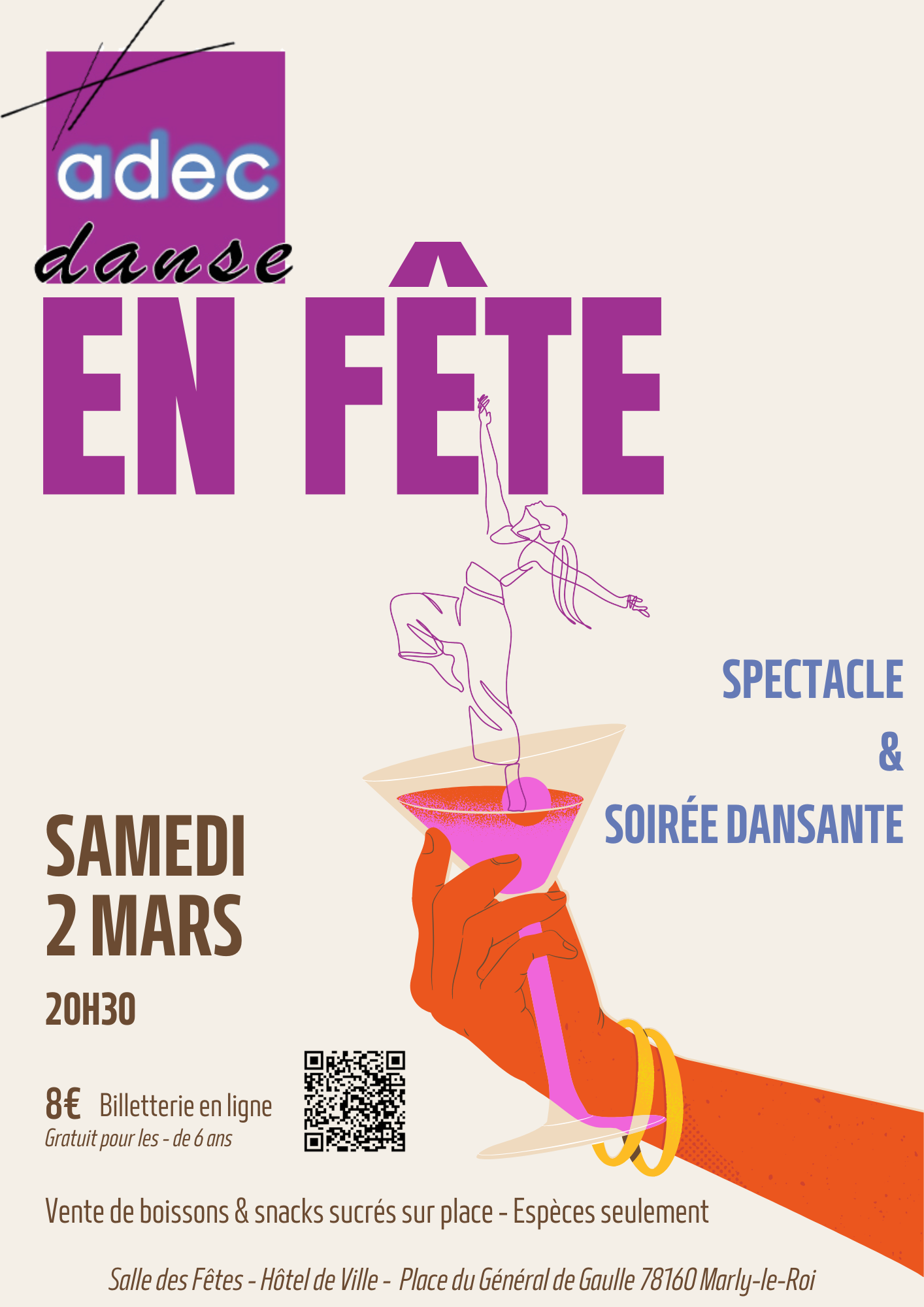 Spectacle & soirée dansante - 2 mars 2024 ! - adec-danse